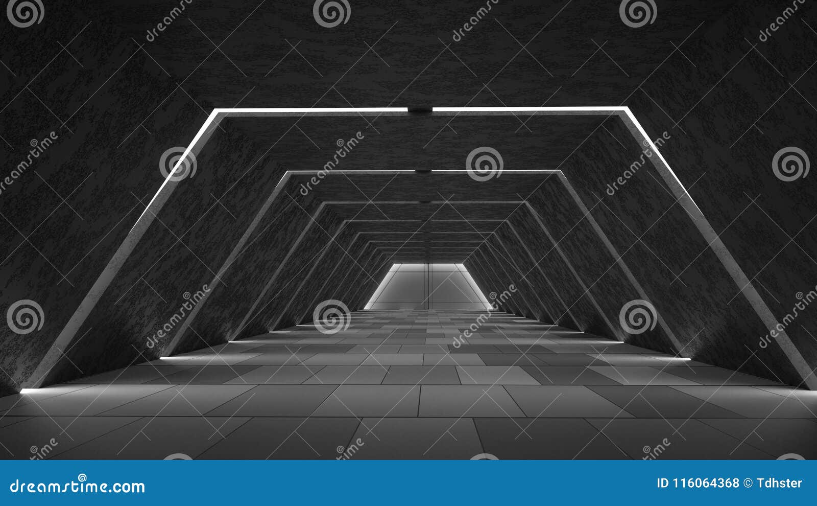Abstract Futuristic Dark Corridor Interior Design. Future Concept. 3D ... Abstract Futuristic Dark Corridor Interior Design. Future Concept. 3D ...