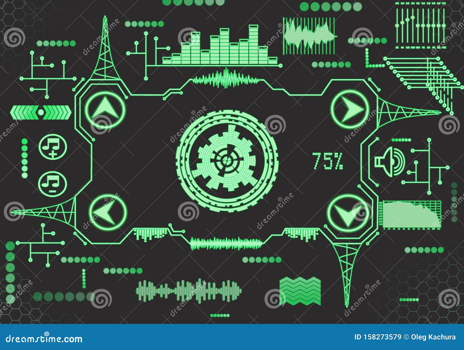 Abstract Futuristic Dashboard Music Radio Dashboard Stock Illustration ... Abstract Futuristic Dashboard Music Radio Dashboard Stock Illustration ...