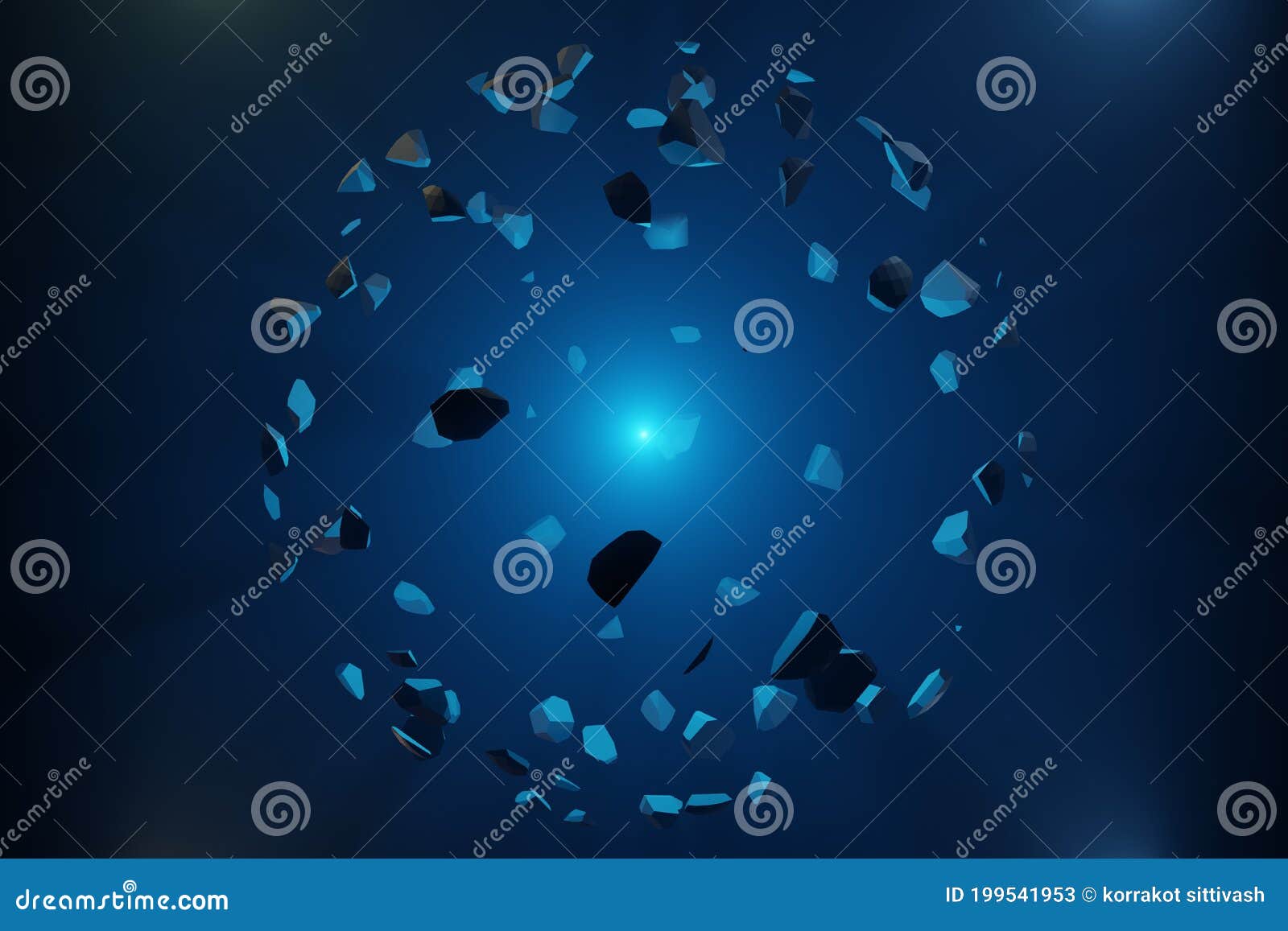 Abstract Futuristic Destruction Explosion of Sphere 3d Rendering Stock ...