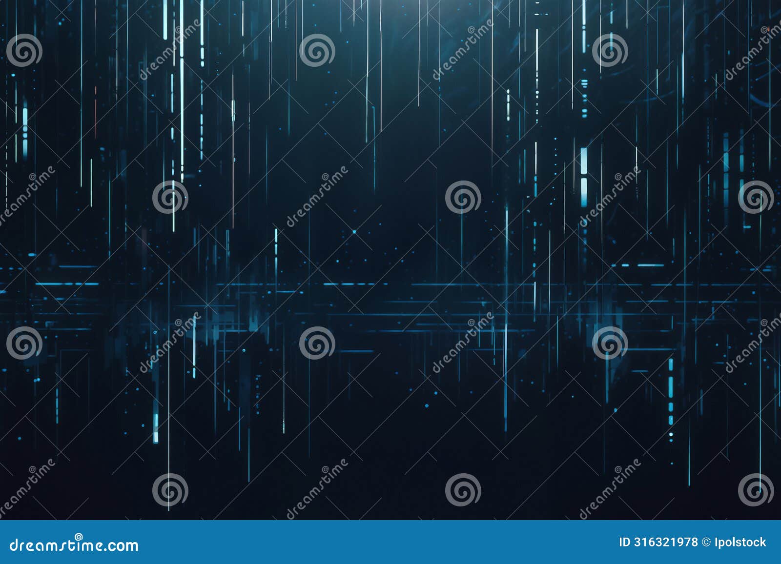 An Abstract, Futuristic Digital Background with Falling Lines of Code ...