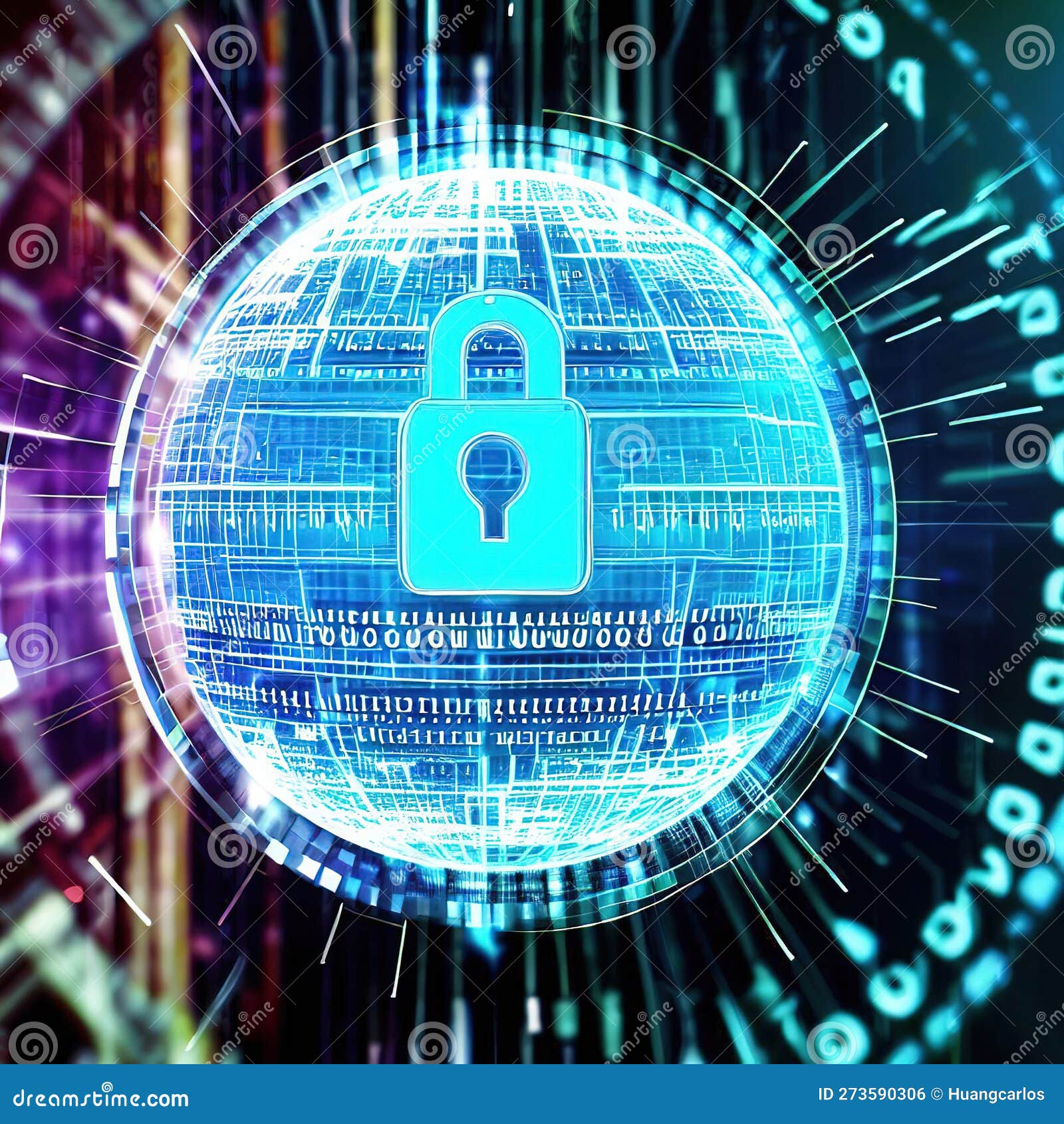 Abstract Futuristic Digital Big Data Landscape Particles with ...