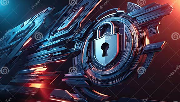 Abstract Futuristic Digital Identity Protection Concept Stock ...
