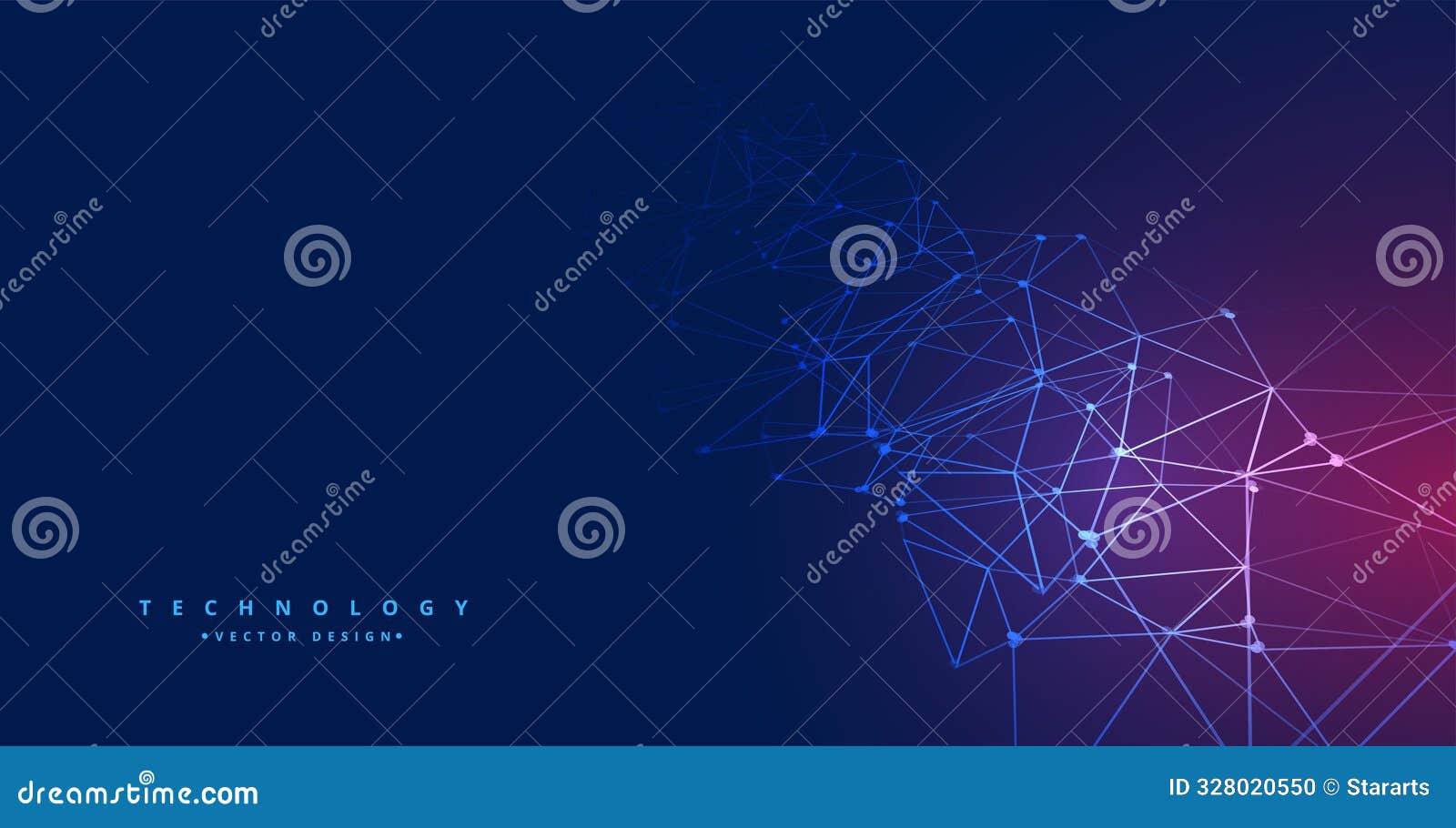 Abstract and Futuristic Digital Tech Mesh Background in Low Poly Style ...