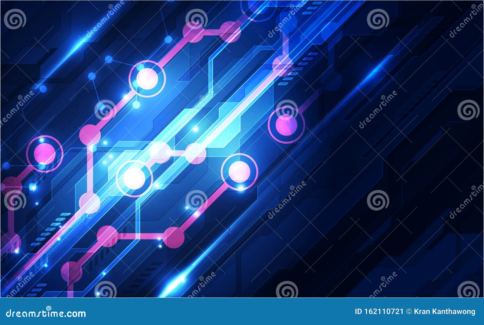 Abstract Futuristic Digital Technology Background. Illustration Vector ...