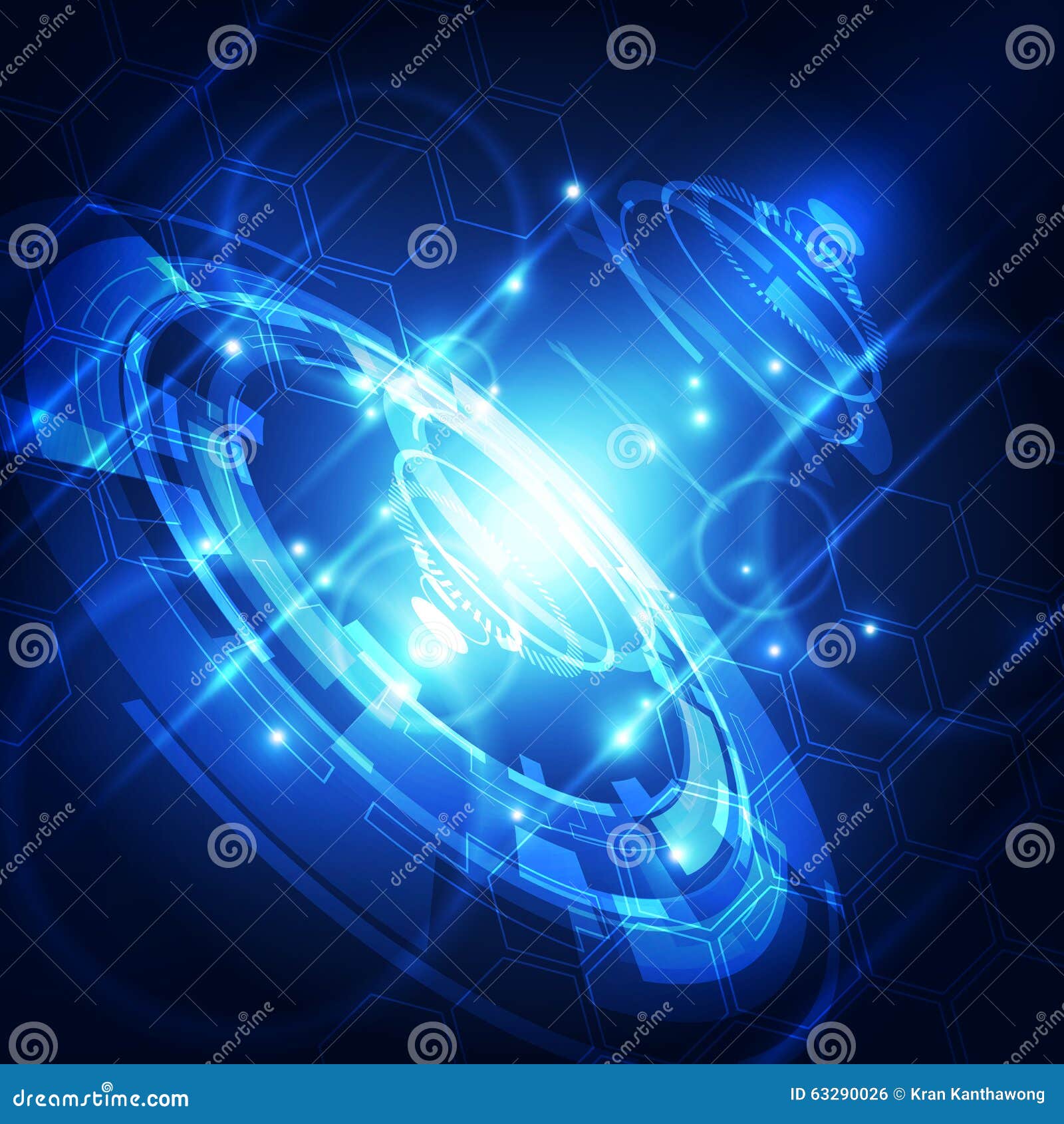 Abstract Futuristic Digital Technology Background. Illustration Vector ...