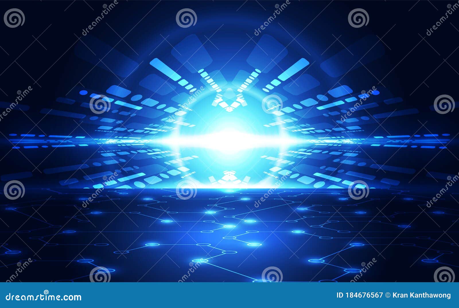 Abstract Futuristic Digital Technology Background. Illustration Vector ...
