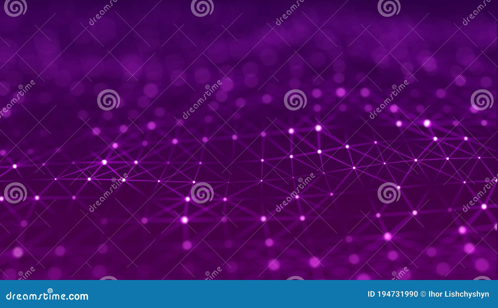 Abstract Futuristic Dynamic Background Network Connection Structure With Dots And Lines 3d