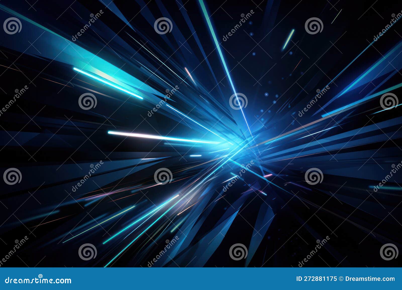Abstract Futuristic Energy Technology Design with Light Rays and ...
