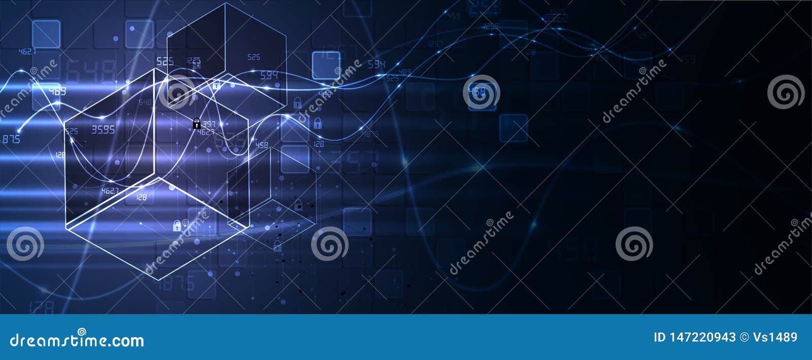 Abstract Futuristic Computer Technology Business Background. Data ...