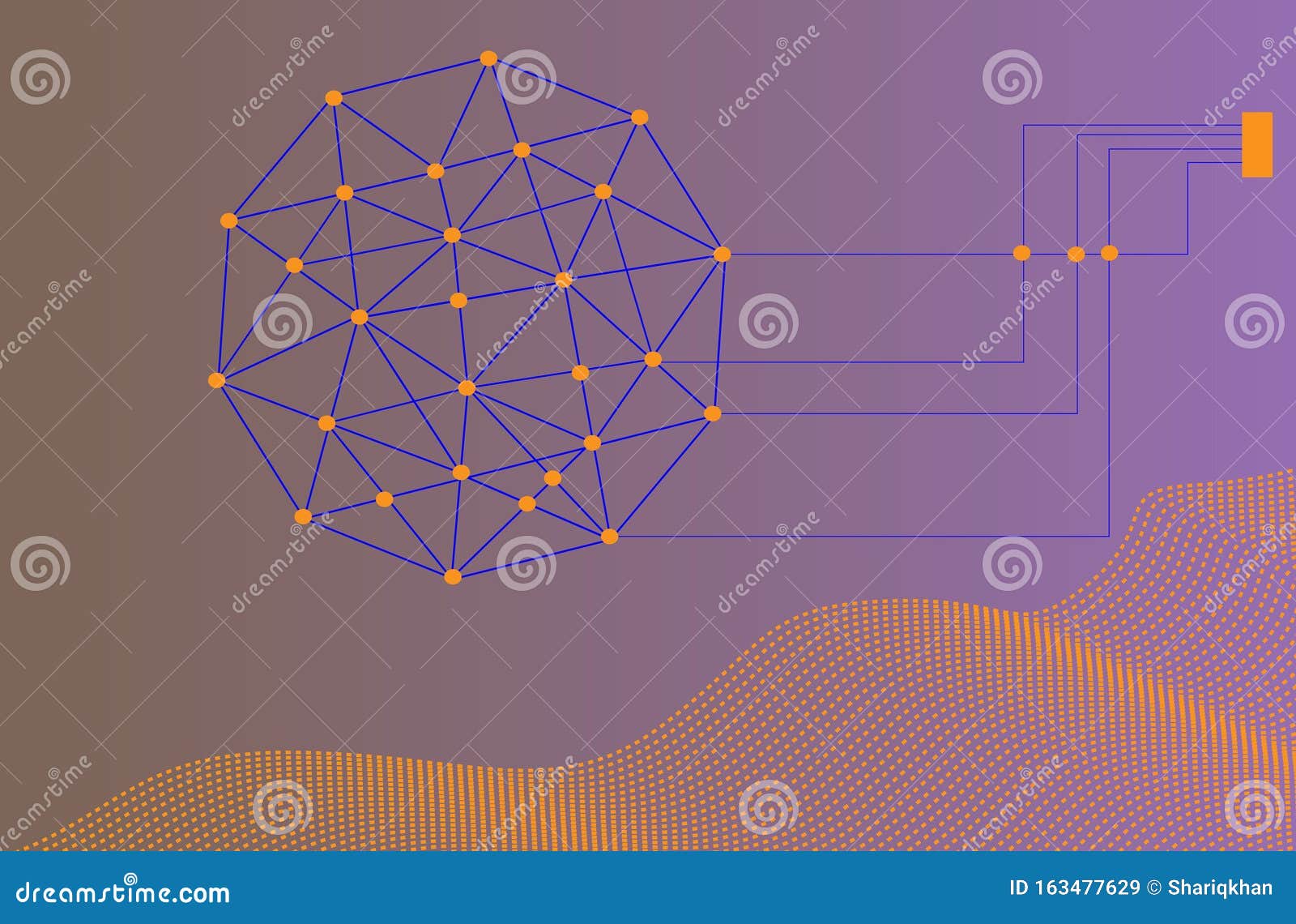 Abstract Futuristic Grid Gradient Network Web Background Scientific ...