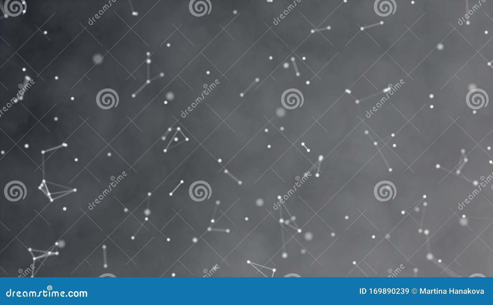 Abstract Futuristic Grey Plexus Background with Connecting Points and ...