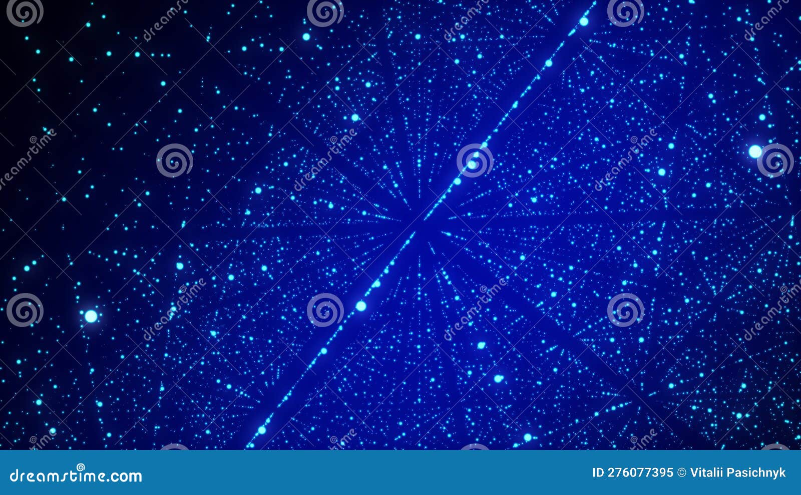 Abstract Futuristic Infinite Flow Of Scientific Data Network Structure Of An Array Of Points