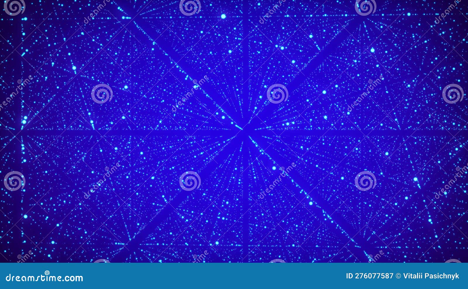 Abstract Futuristic Infinite Flow Of Scientific Data Network Structure Of An Array Of Points