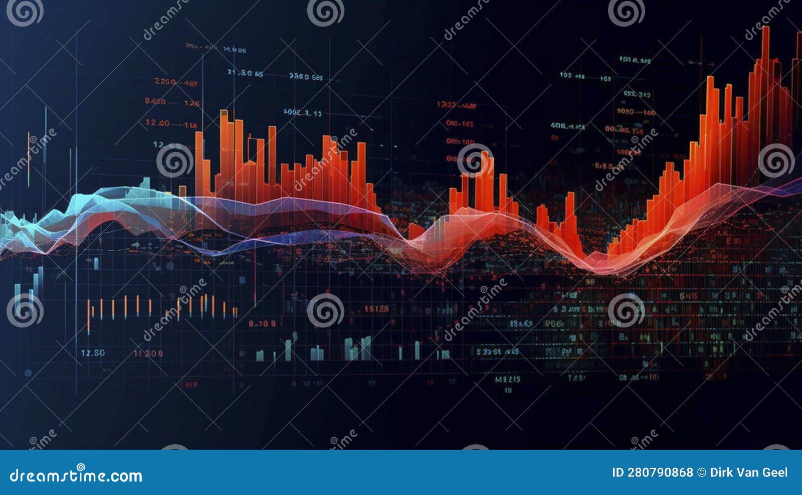 Abstract Futuristic Infographic with Visual Data Complexity, Represent ...
