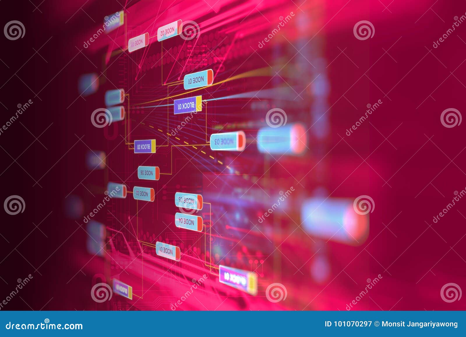 Big Data Futuristic Visualization Abstract Illustration Stock ...