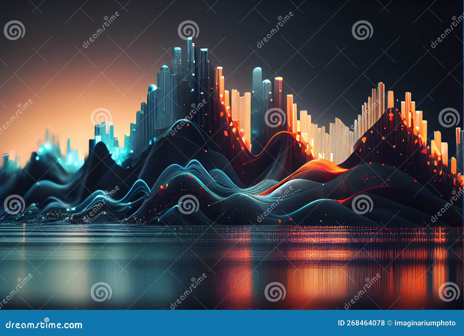 Abstract Futuristic Infographic With Visual Data Complexity Represent