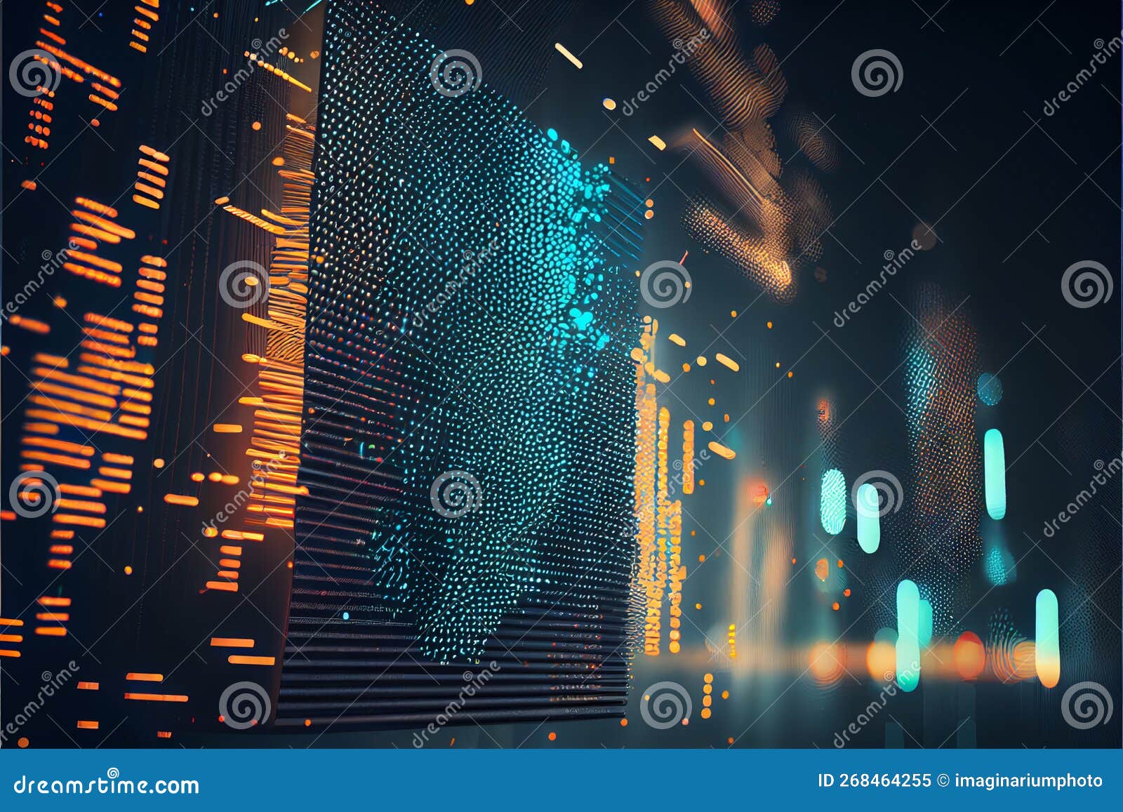 Abstract Futuristic Infographic with Visual Data Complexity , Represent ...