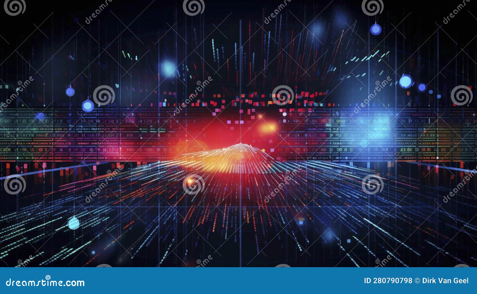 Abstract Futuristic Infographic with Visual Data Complexity, Represent ...