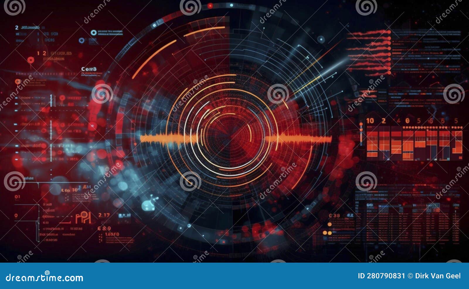 Abstract Futuristic Infographic With Visual Data Complexity, Represent Big Data Concept, Node ...