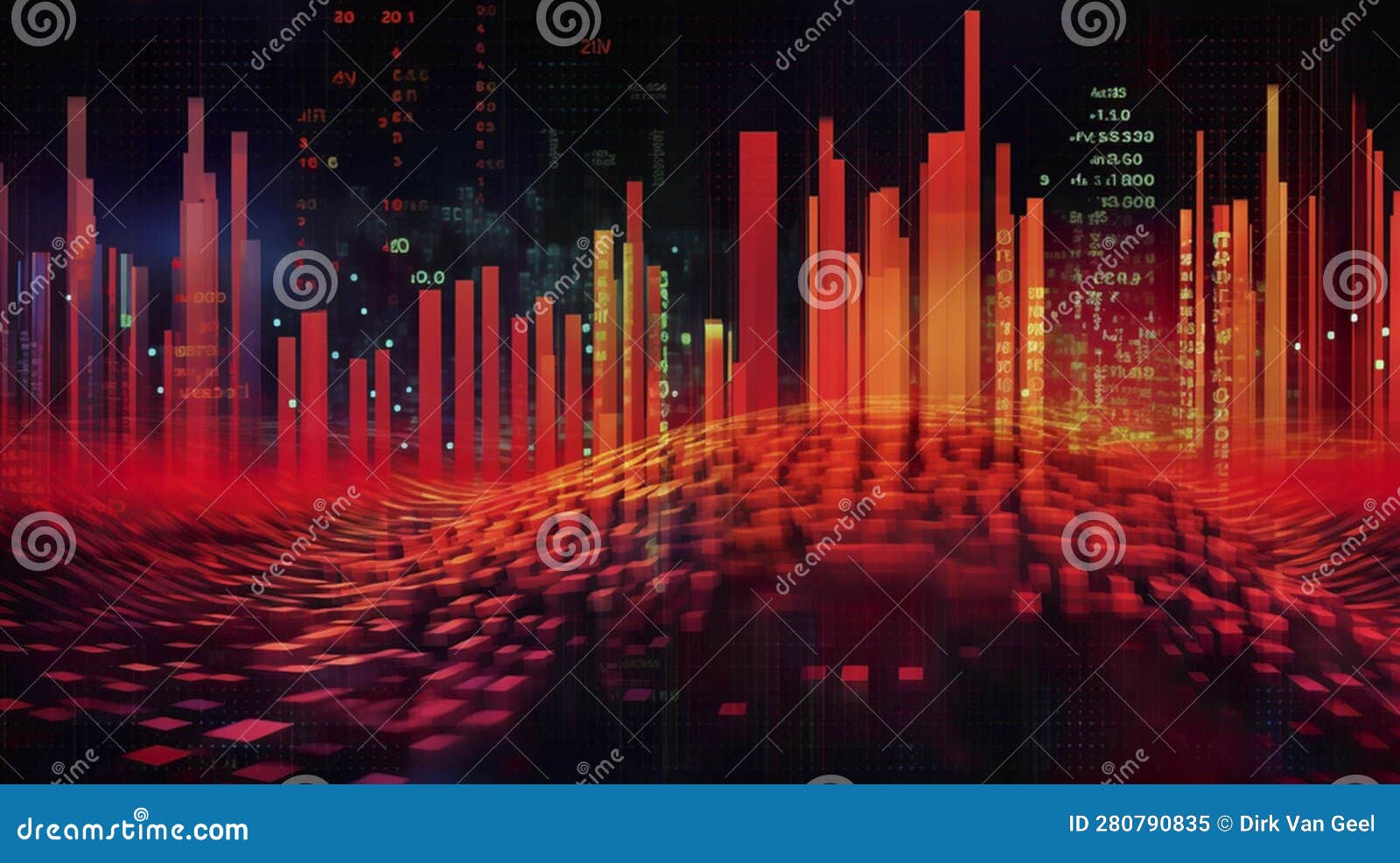 Abstract Futuristic Infographic with Visual Data Complexity, Represent Big Data Concept, Node ...