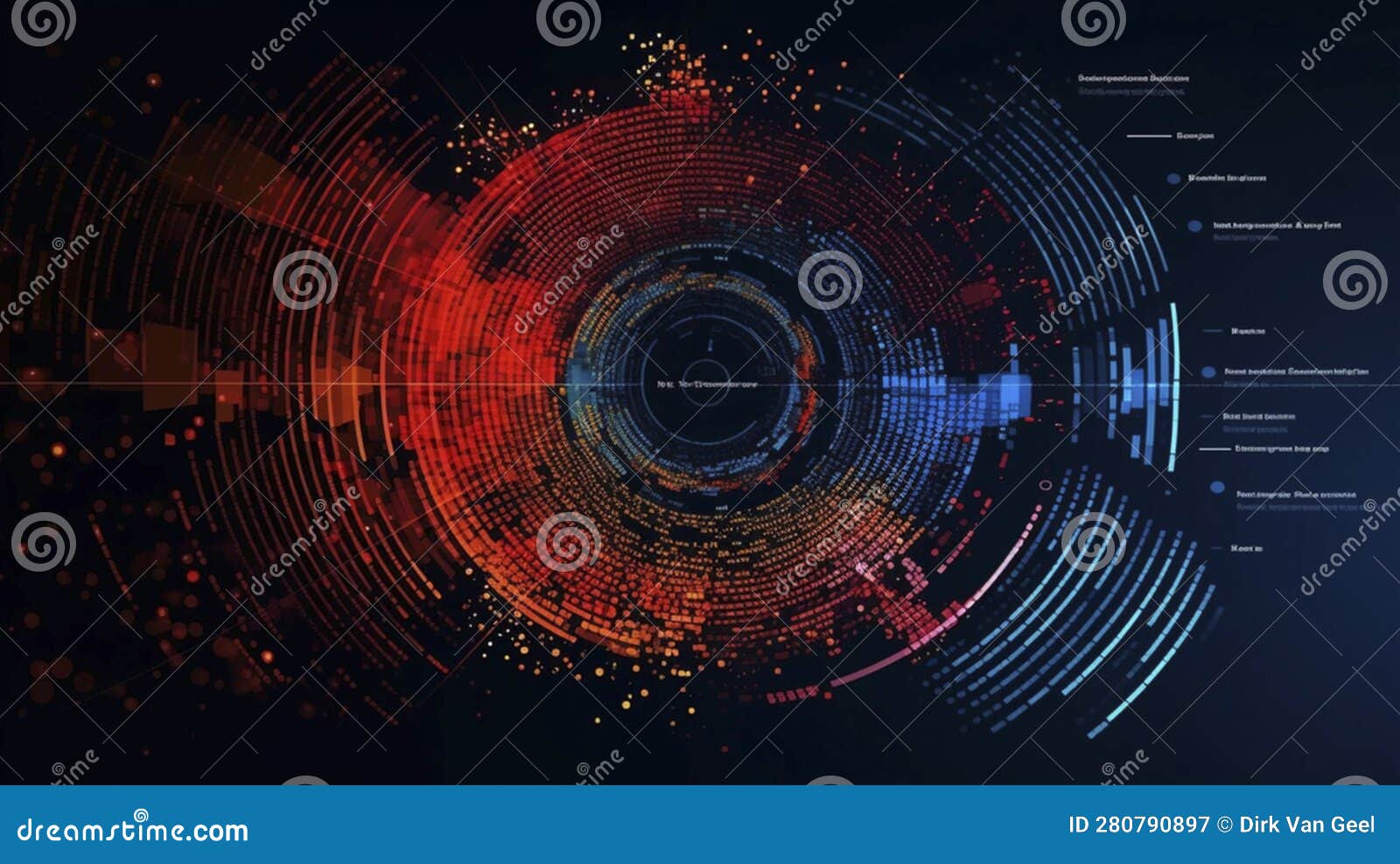 Abstract Futuristic Infographic with Visual Data Complexity, Represent Big Data Concept, Node ...