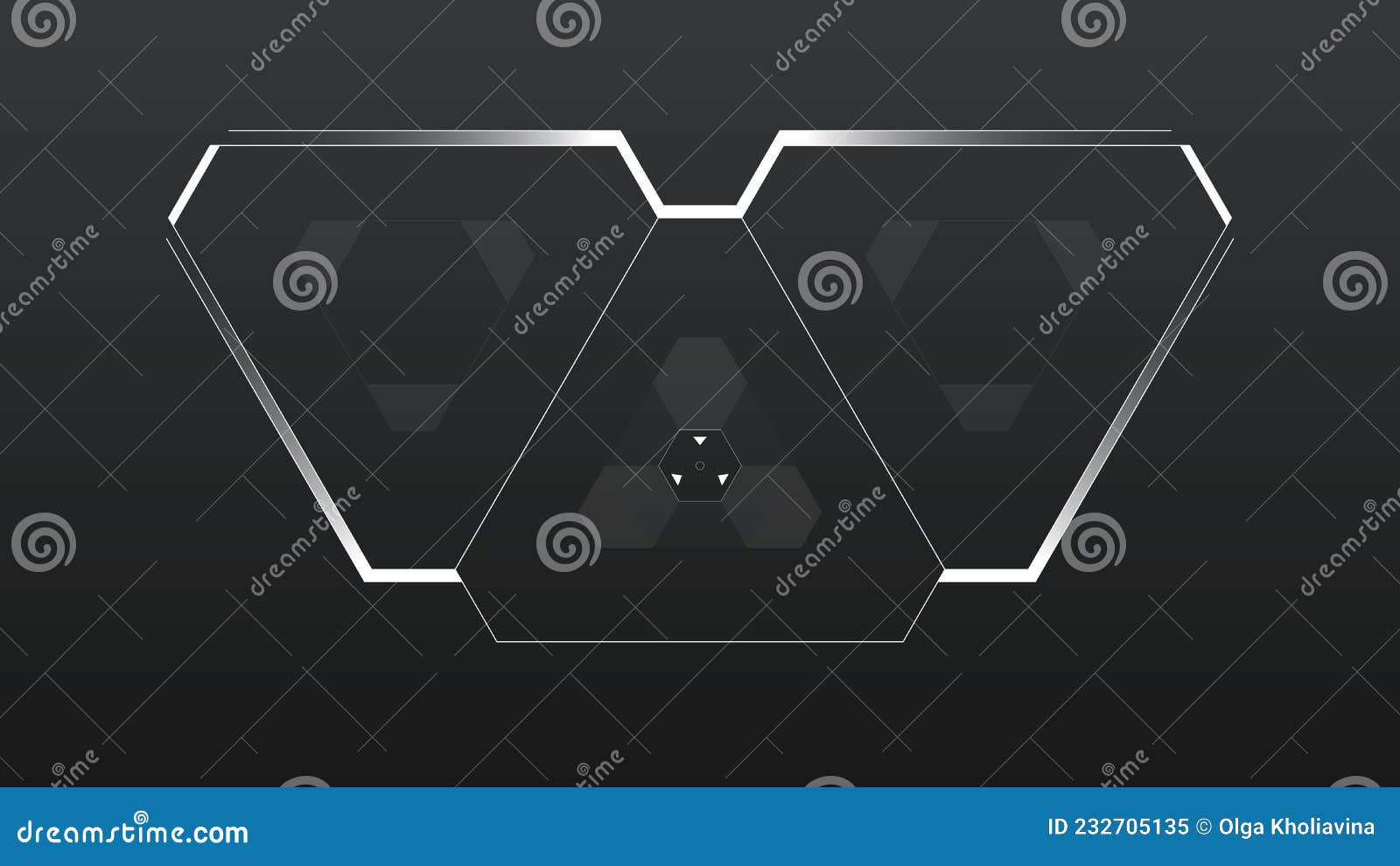 Abstract Futuristic Interface Frame, HUD Stock Vector - Illustration of ...