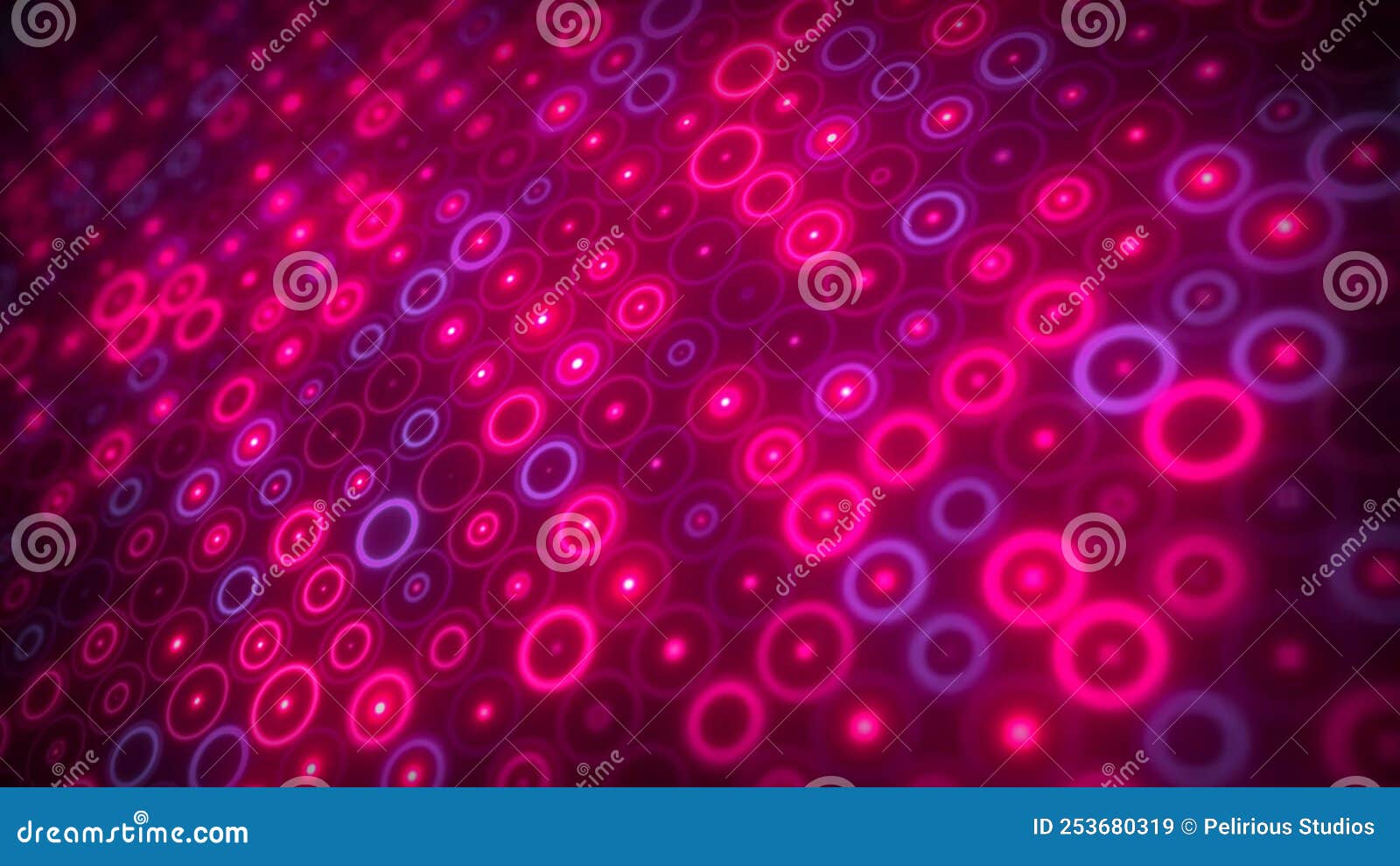 Abstract Futuristic 4K Looped Dark Purple Red Circle Shape Pattern ...