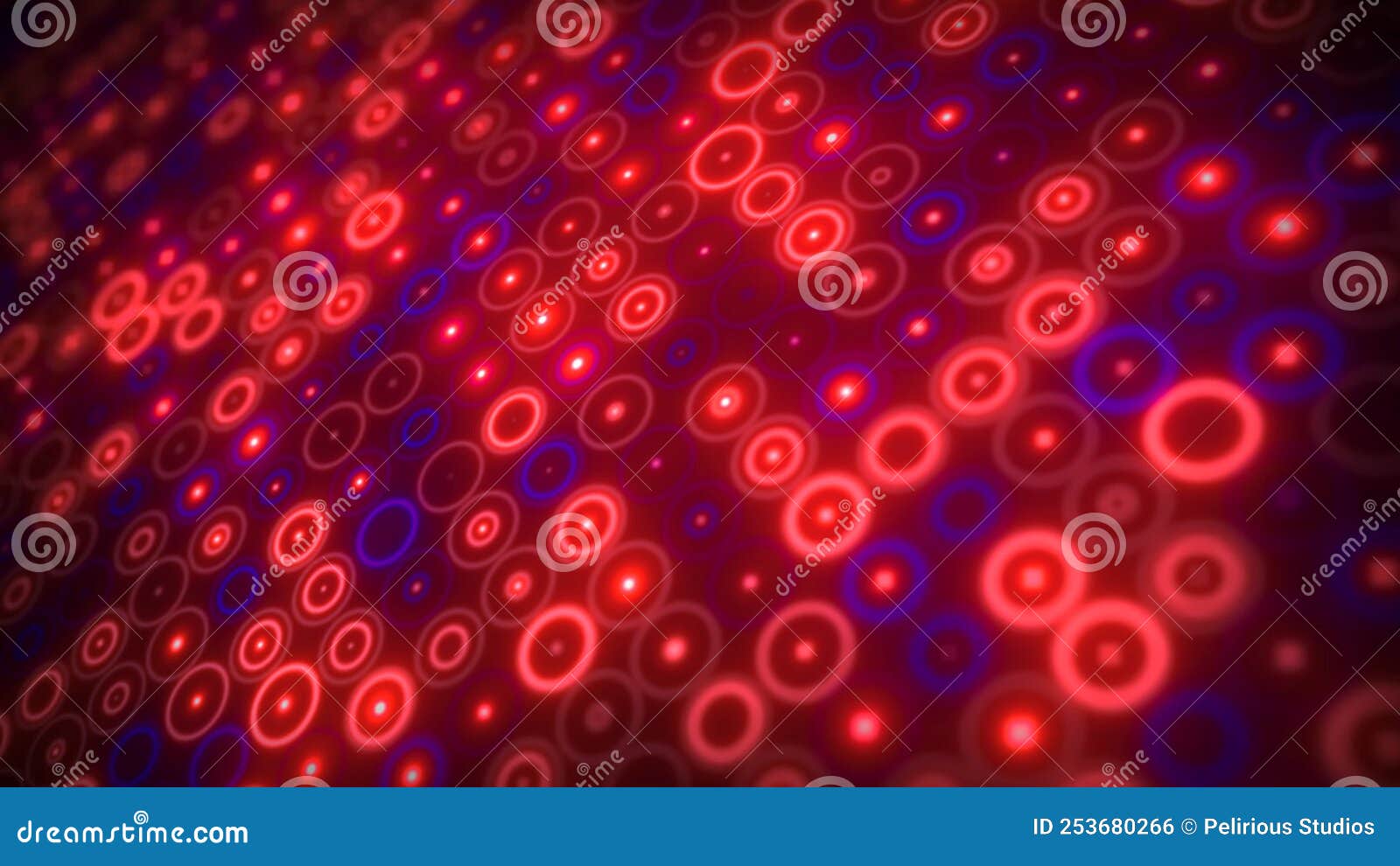 Abstract Futuristic 4K Looped Orange Blue Circle Shape Pattern Blinking ...