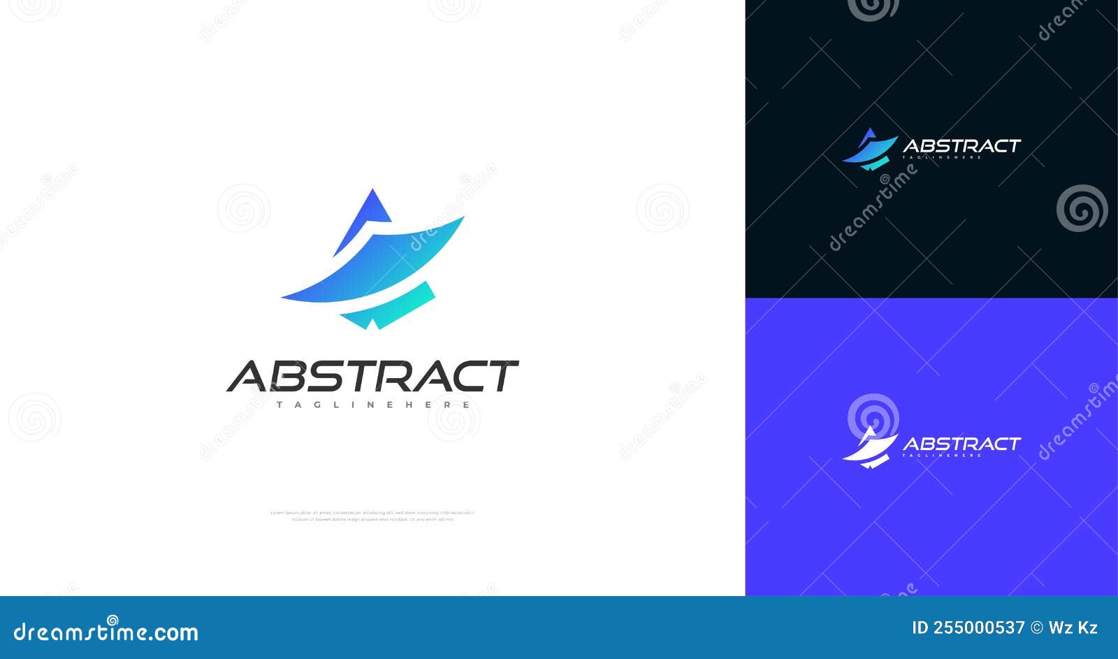 Abstract and Futuristic Letter a Logo Design in Blue Gradient Style ... Abstract and Futuristic Letter a Logo Design in Blue Gradient Style ...