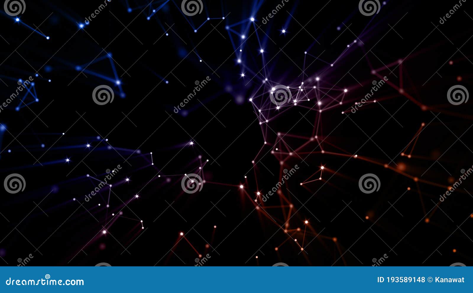 Abstract Futuristic with Line and Dots Connect. Technology Digital ...