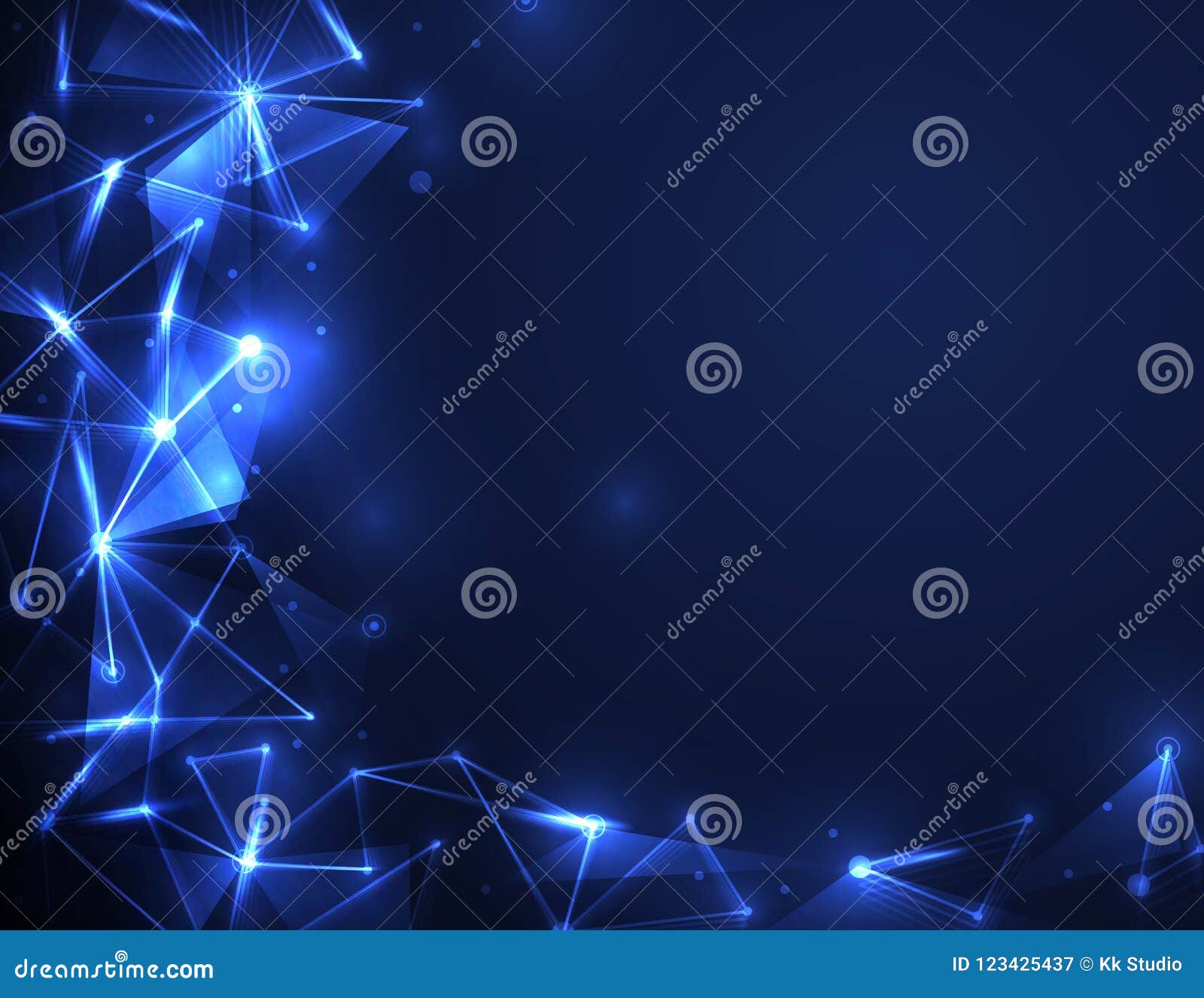 Abstract Futuristic Mess Blue Net Line Connection Digital Technology ...