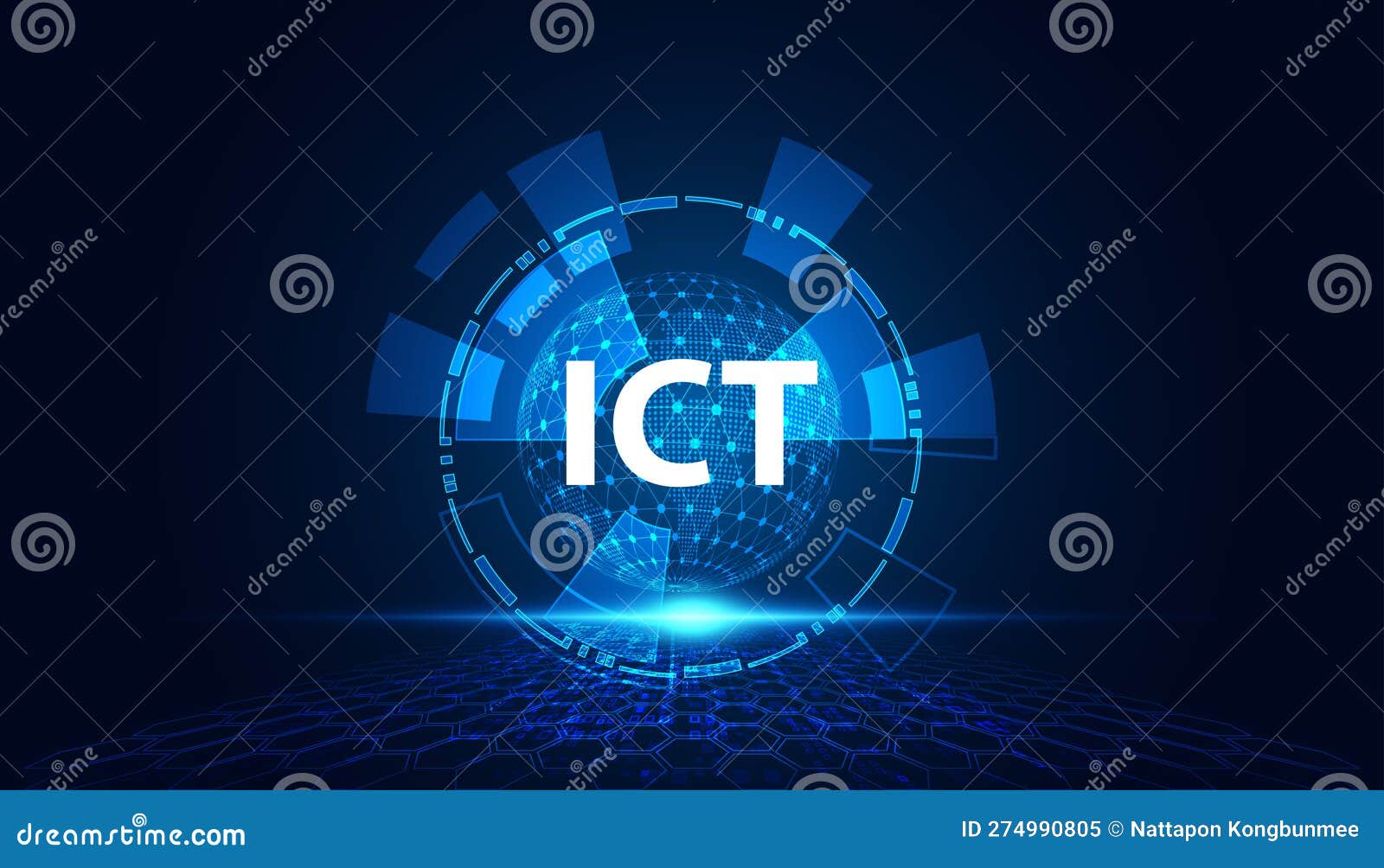 Futuristic Process Of Production Planning Cartoon Vector ...