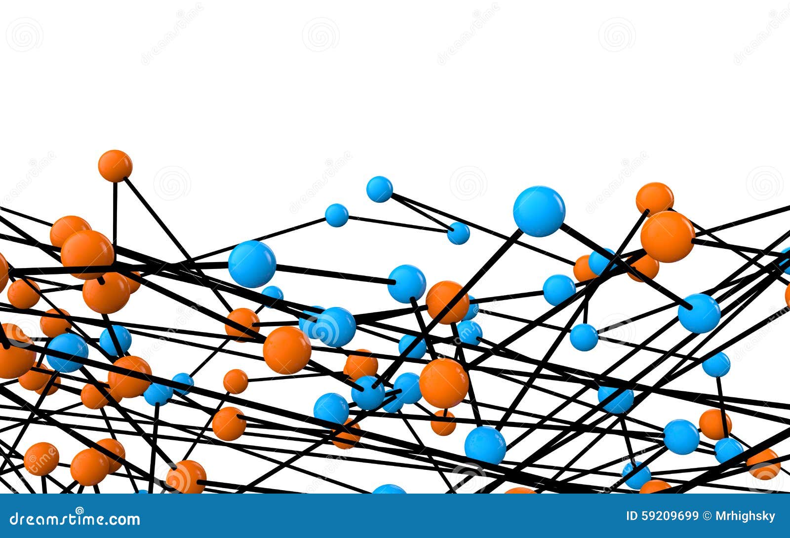 Abstract Futuristic Molecular Structure Border Stock Illustration ...