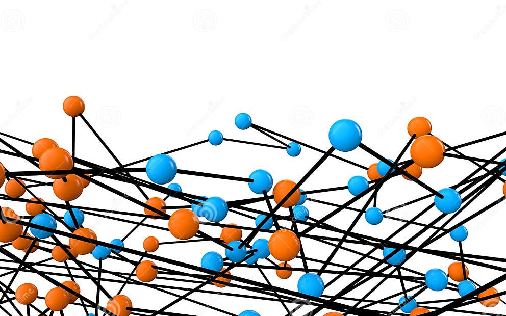 Abstract Futuristic Molecular Structure Border Stock Illustration ...