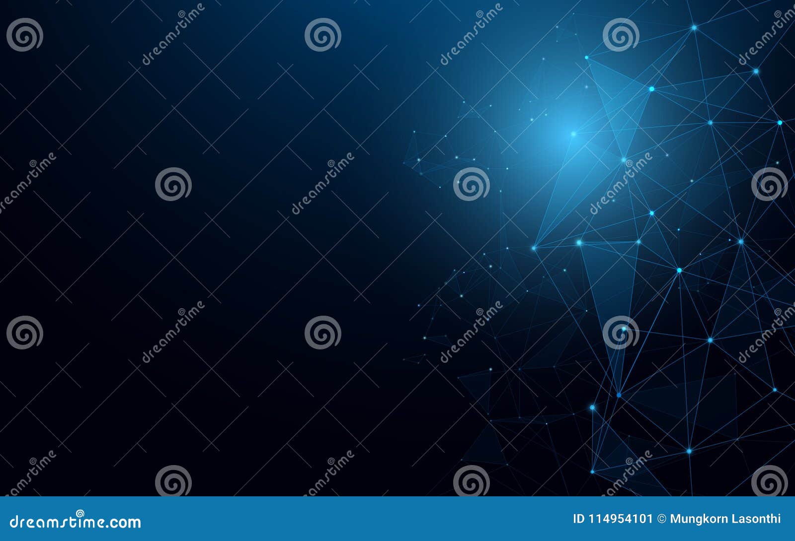 Abstract Futuristic Molecules. Lines and Technology Connections Concept ...