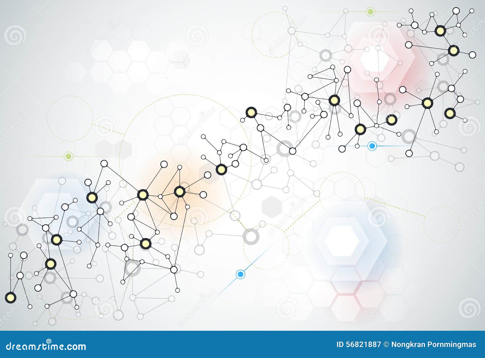 Abstract Futuristic - Molecules Technology Stock Vector - Illustration ...