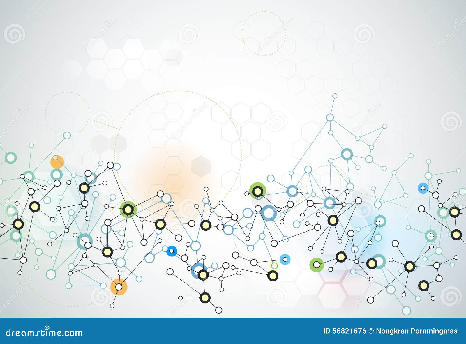 Abstract Futuristic - Molecules Technology Background Stock Vector ...