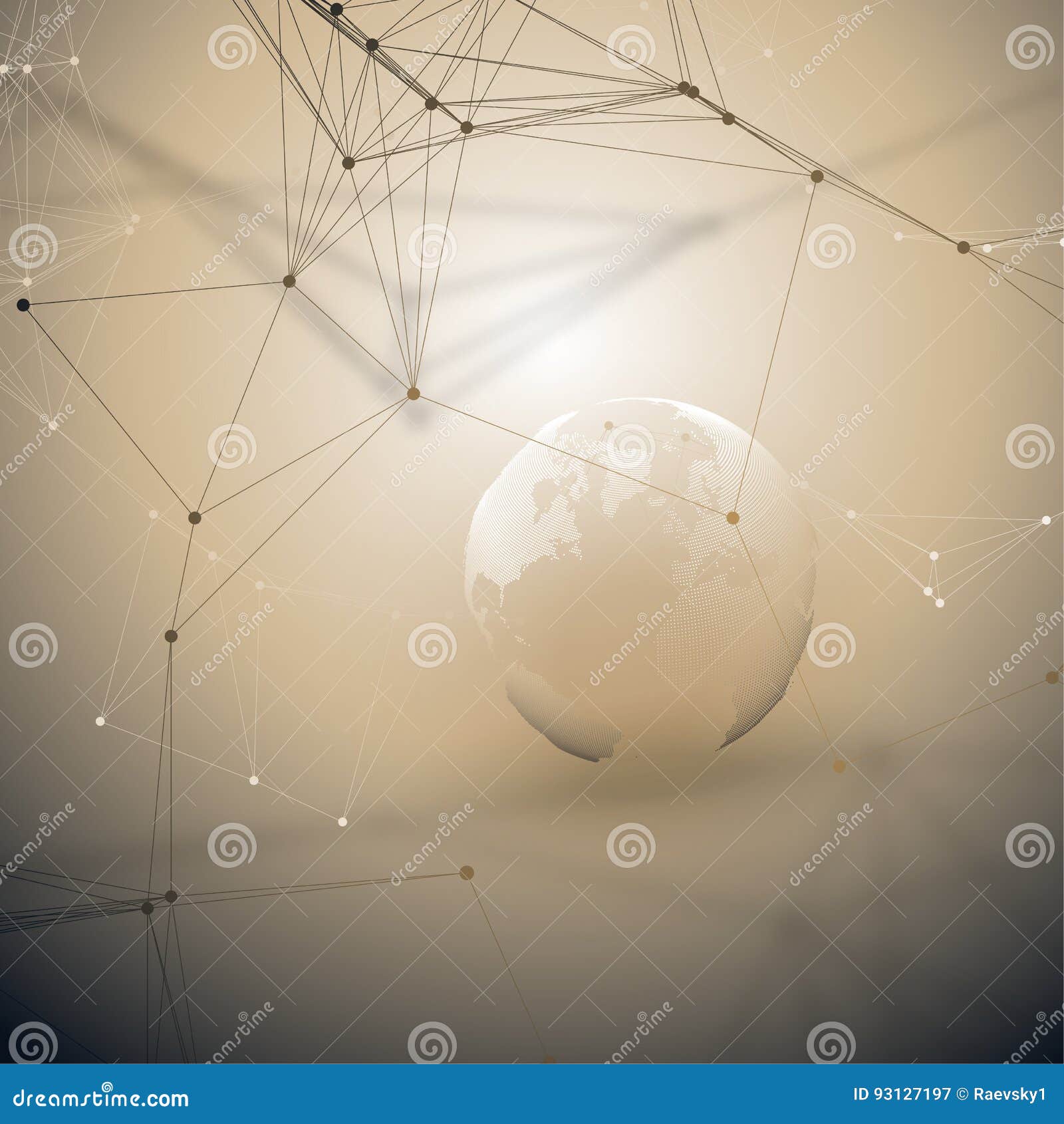 Abstract Futuristic Network Shapes. High Tech Background, Connecting ...