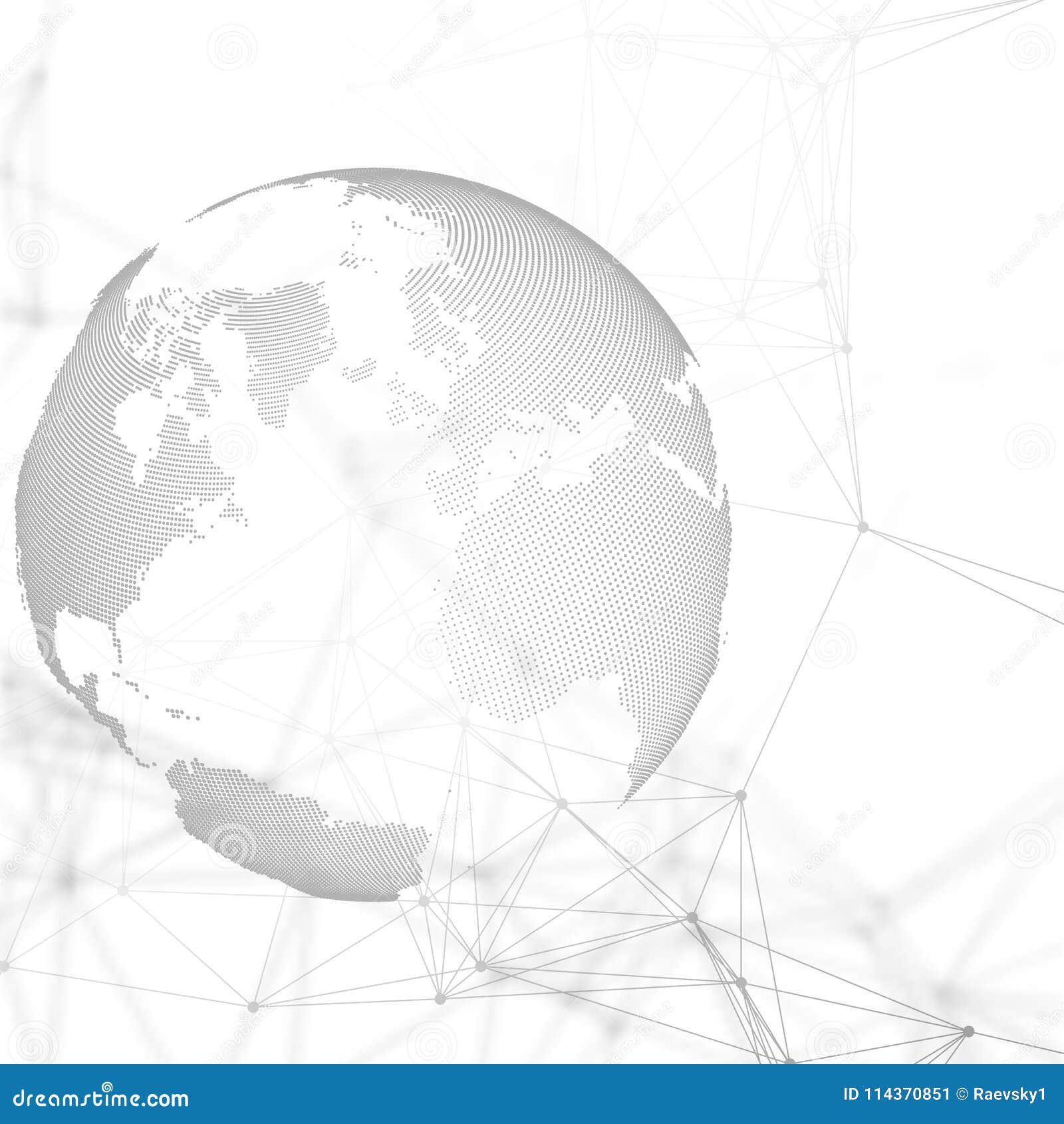 Abstract Futuristic Network Shapes. High Tech Background, Connecting ...