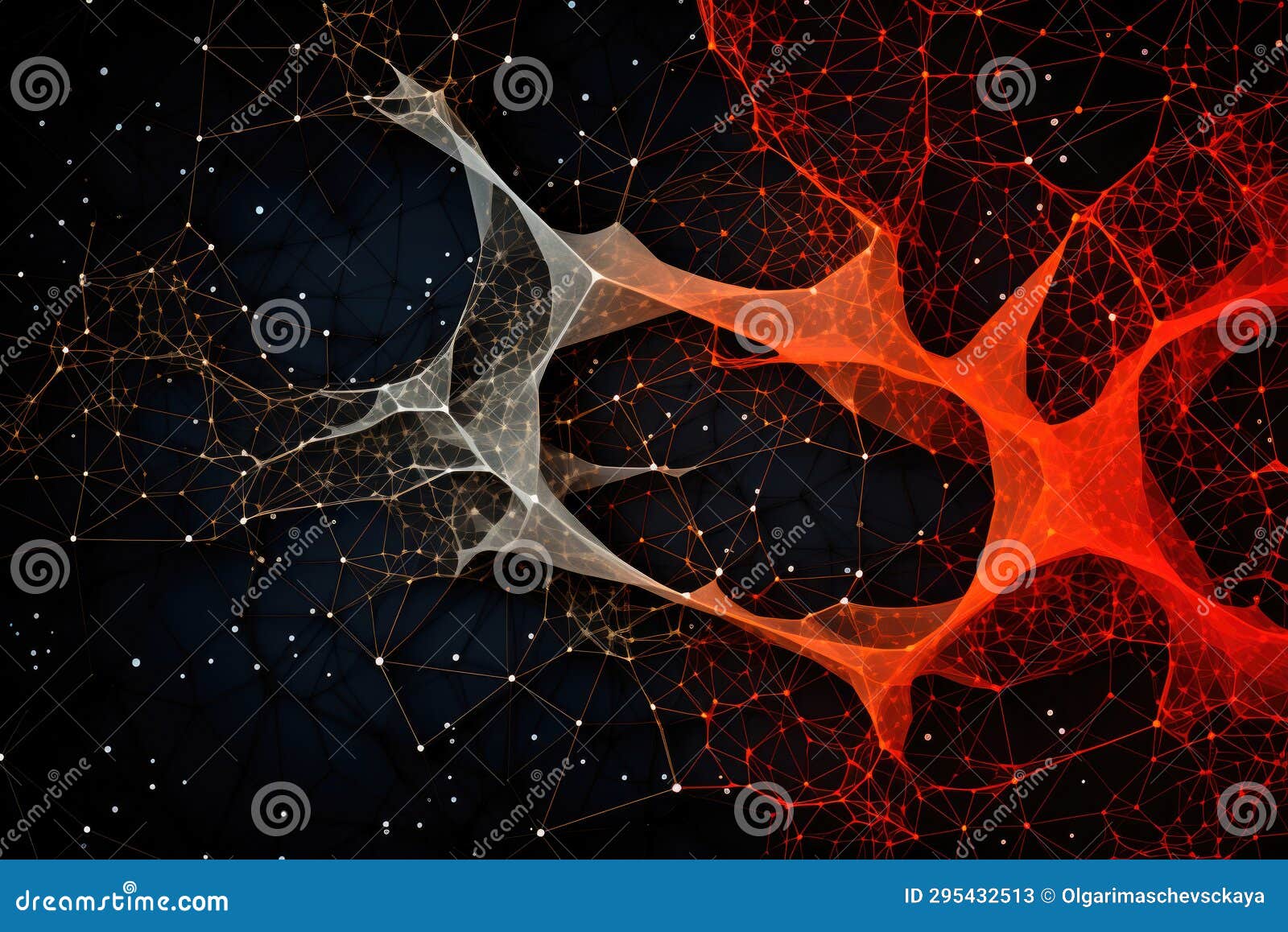 Abstract Futuristic Neural Network Background Stock Illustration ...