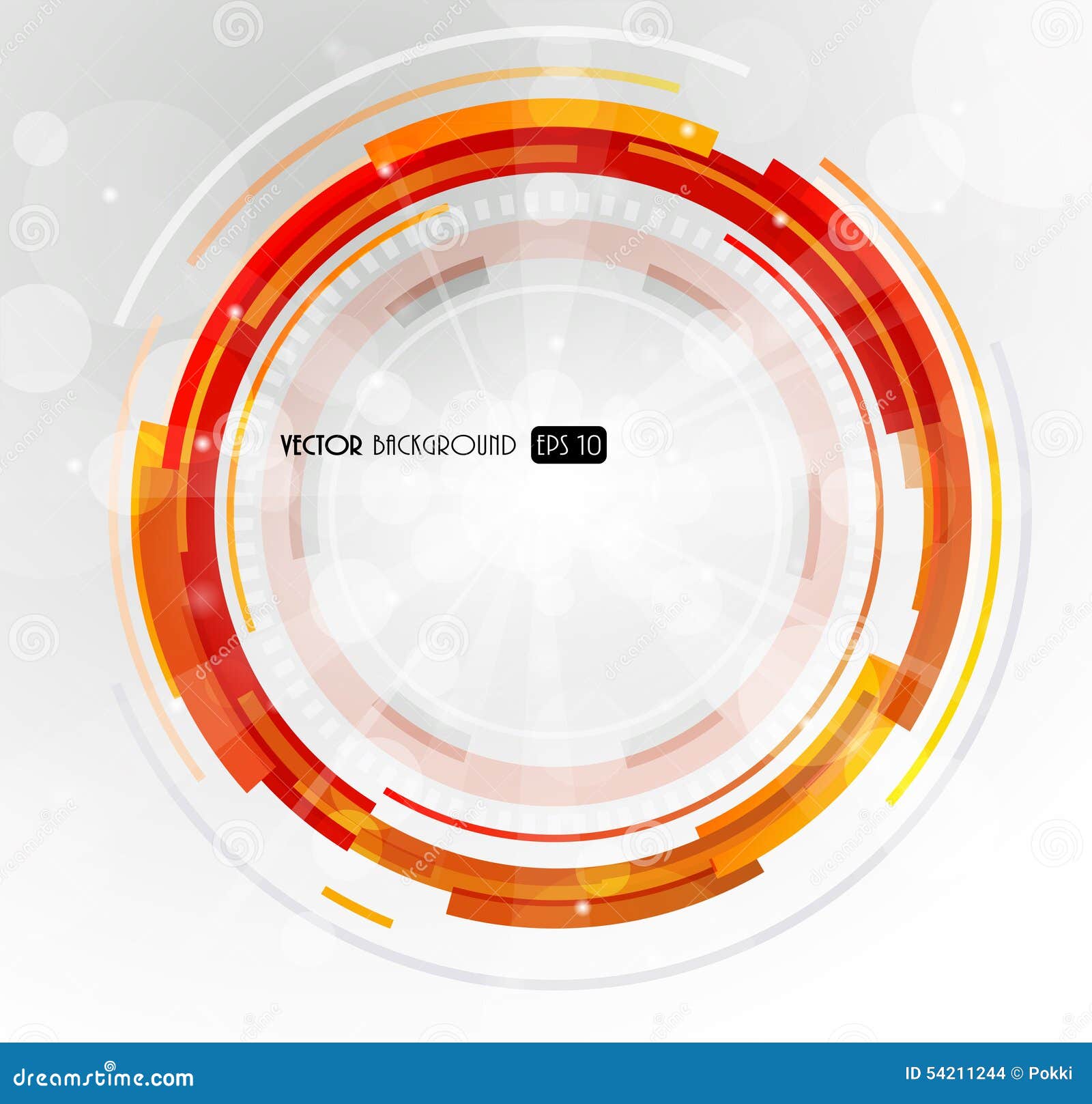 Abstract Futuristic Orange 3D Circle. Stock Vector - Illustration of ...