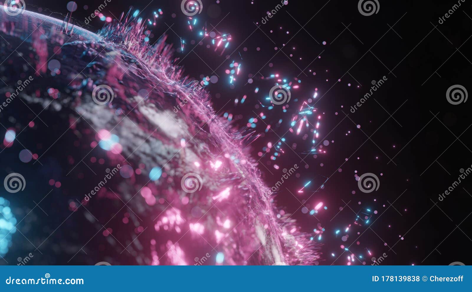 Abstract Futuristic Planet Earth Stock Illustration - Illustration of ...
