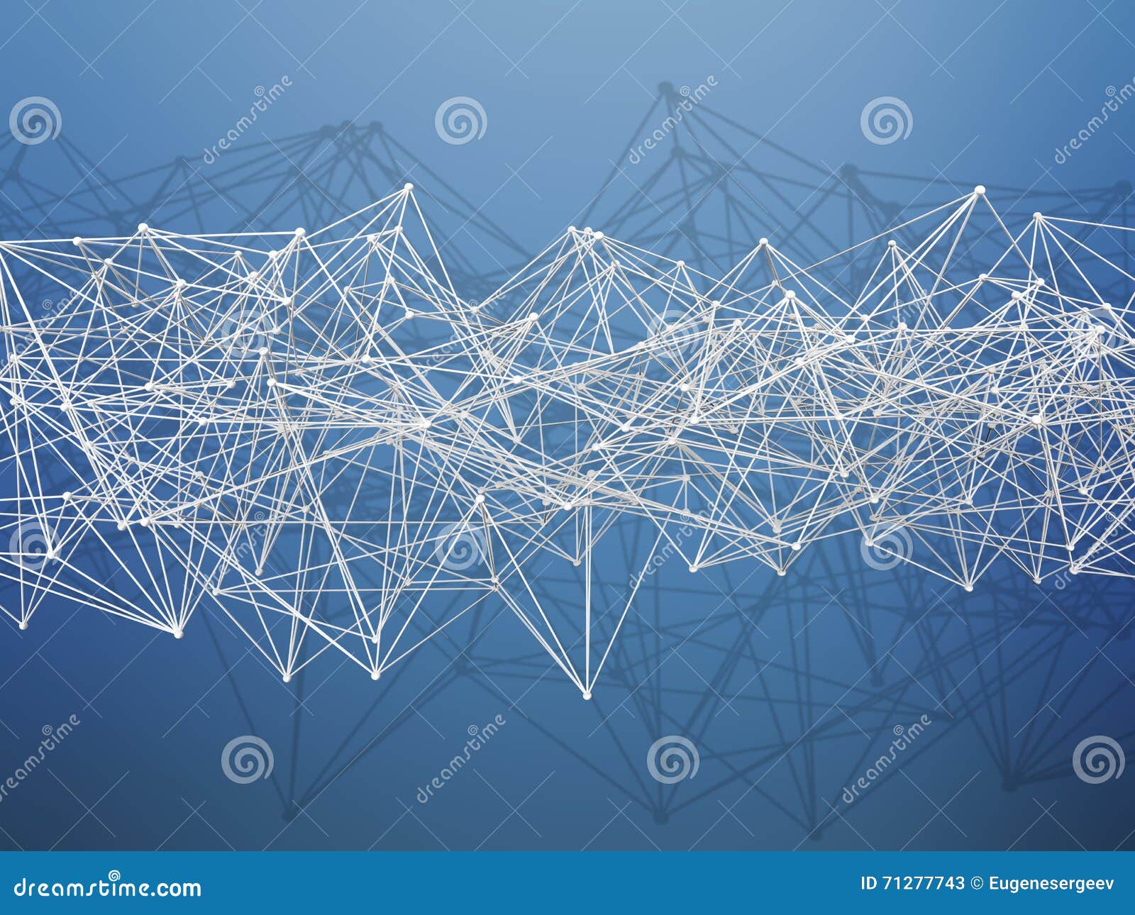 Abstract Futuristic Polygonal Structure 3 D Stock Illustration ...