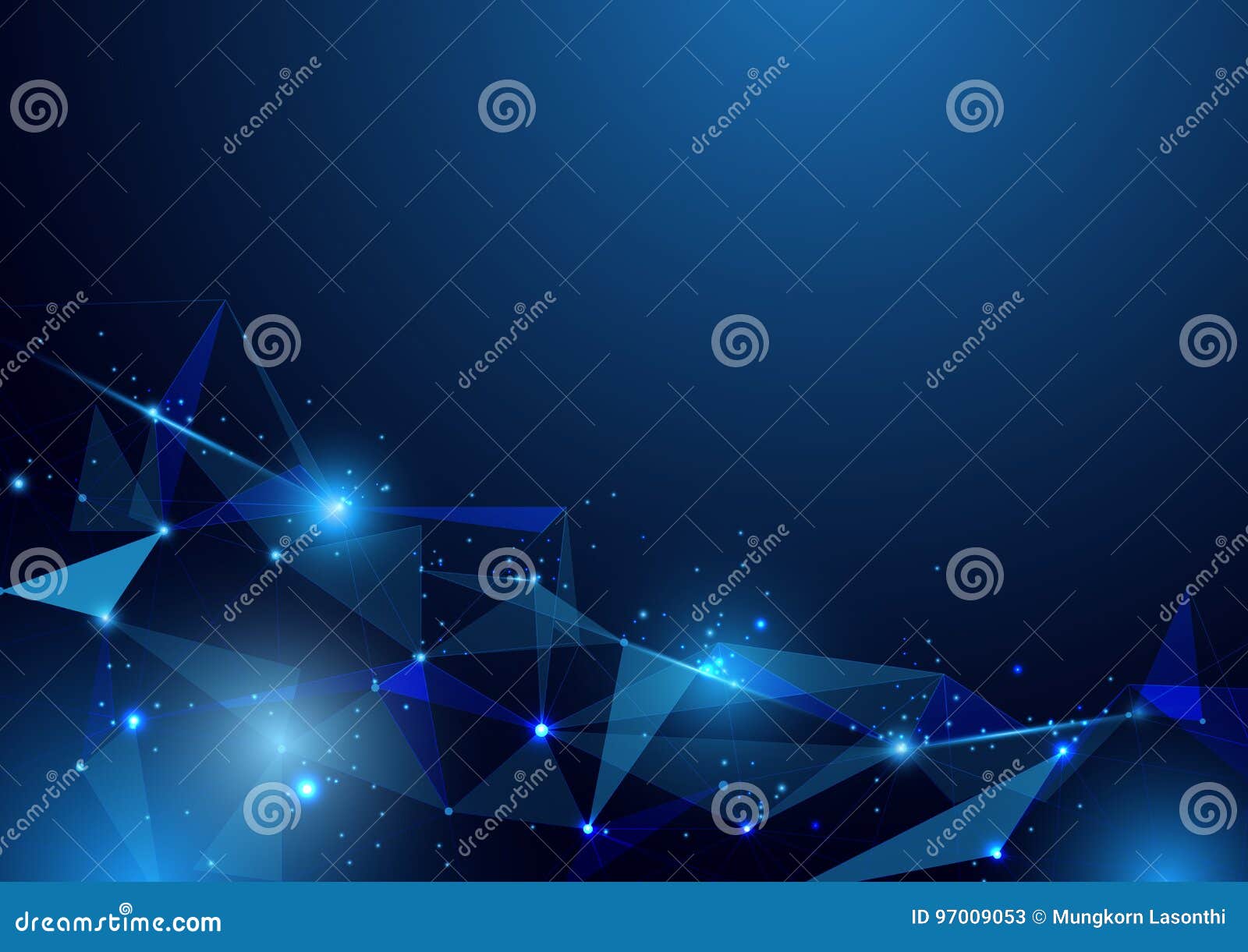 Abstract Futuristic Polygons and Lines Technology Concept. Stock Vector ...