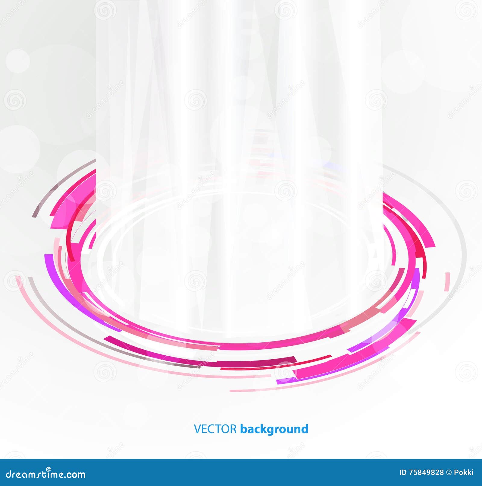 Abstract Futuristic Purple Circle with Light Effect. Stock Vector ...