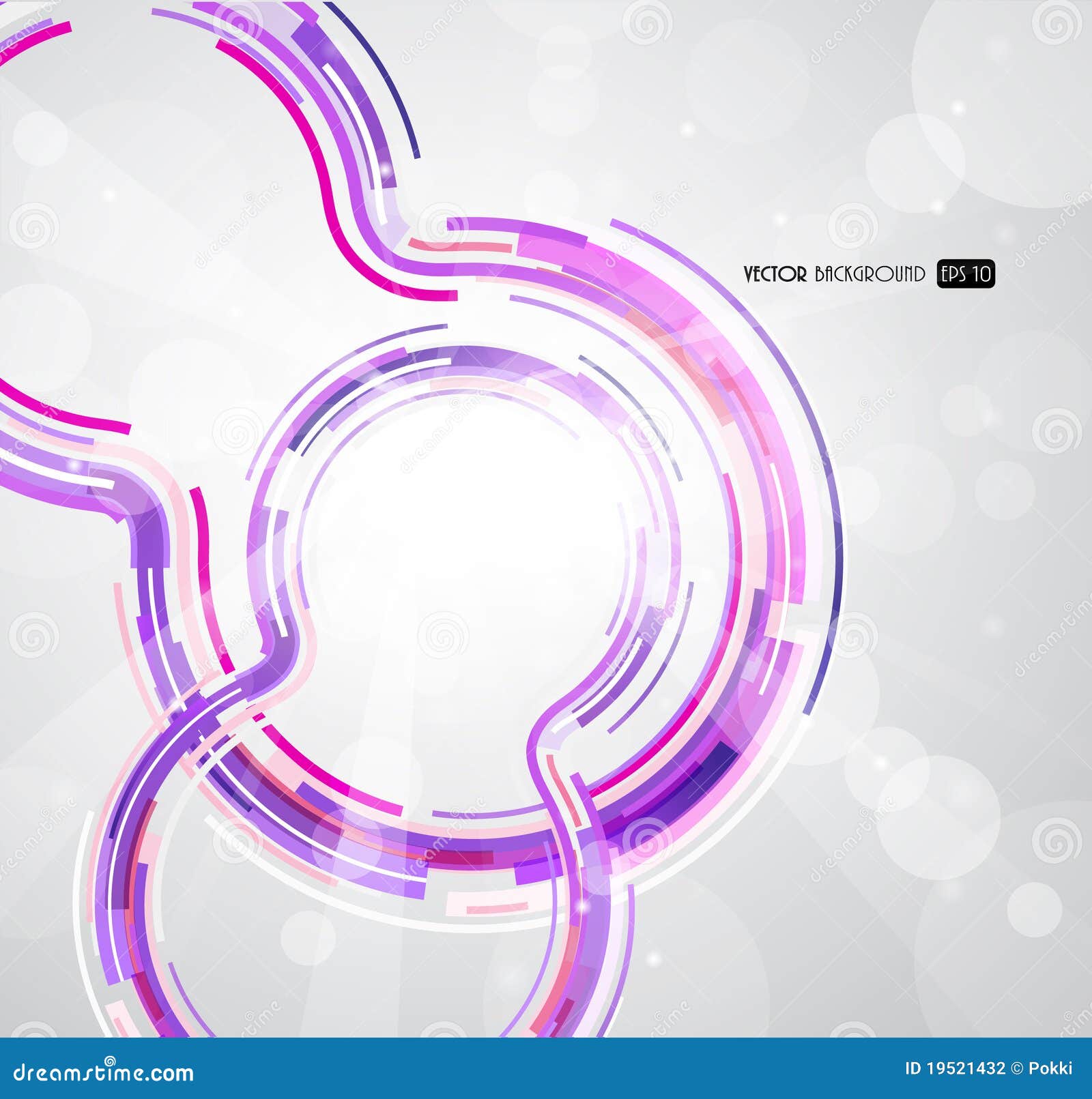 Abstract Futuristic Purple Circles. Stock Illustration - Illustration ...