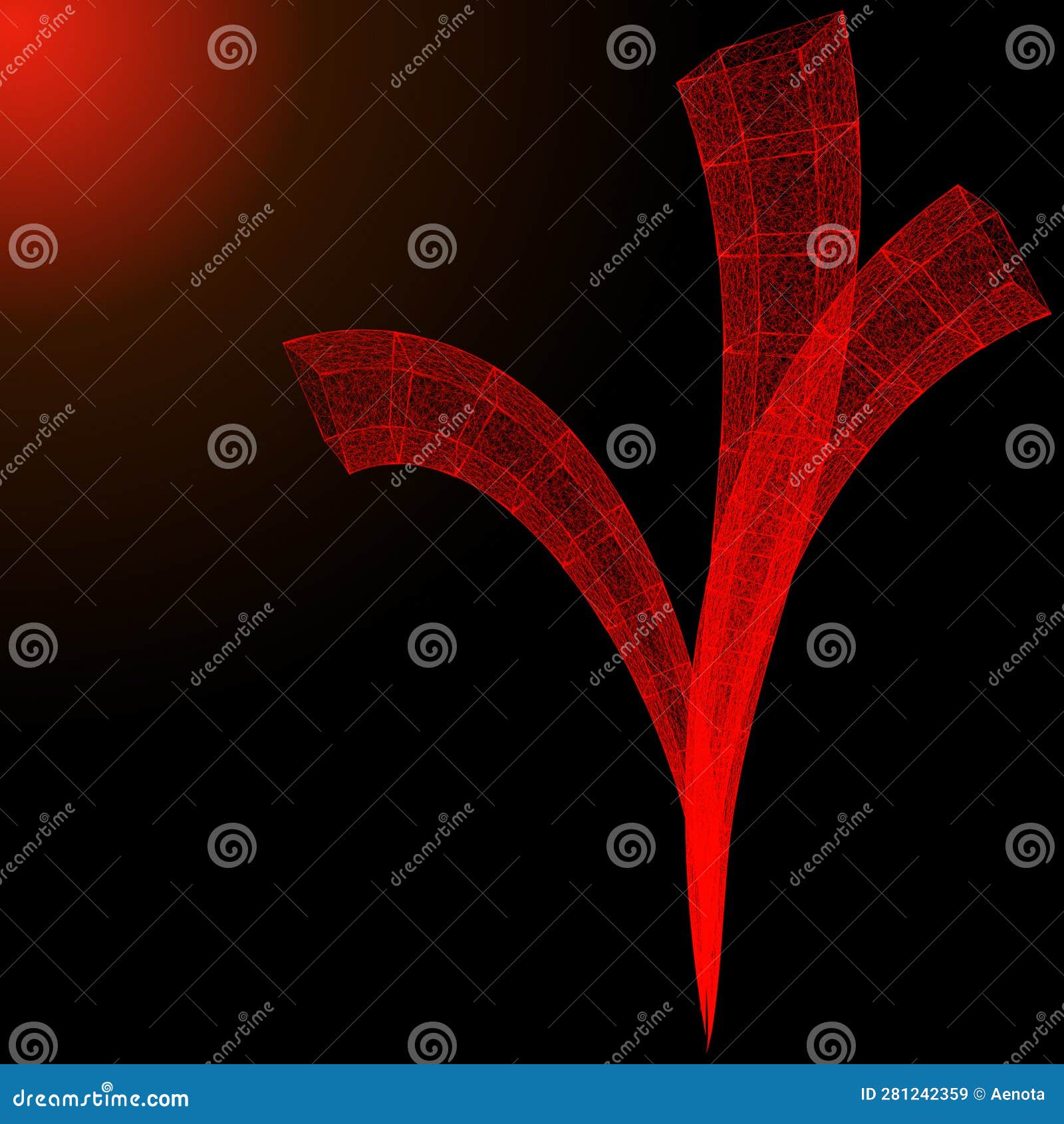 Abstract Futuristic Red Structure Stock Vector - Illustration of tissue ...