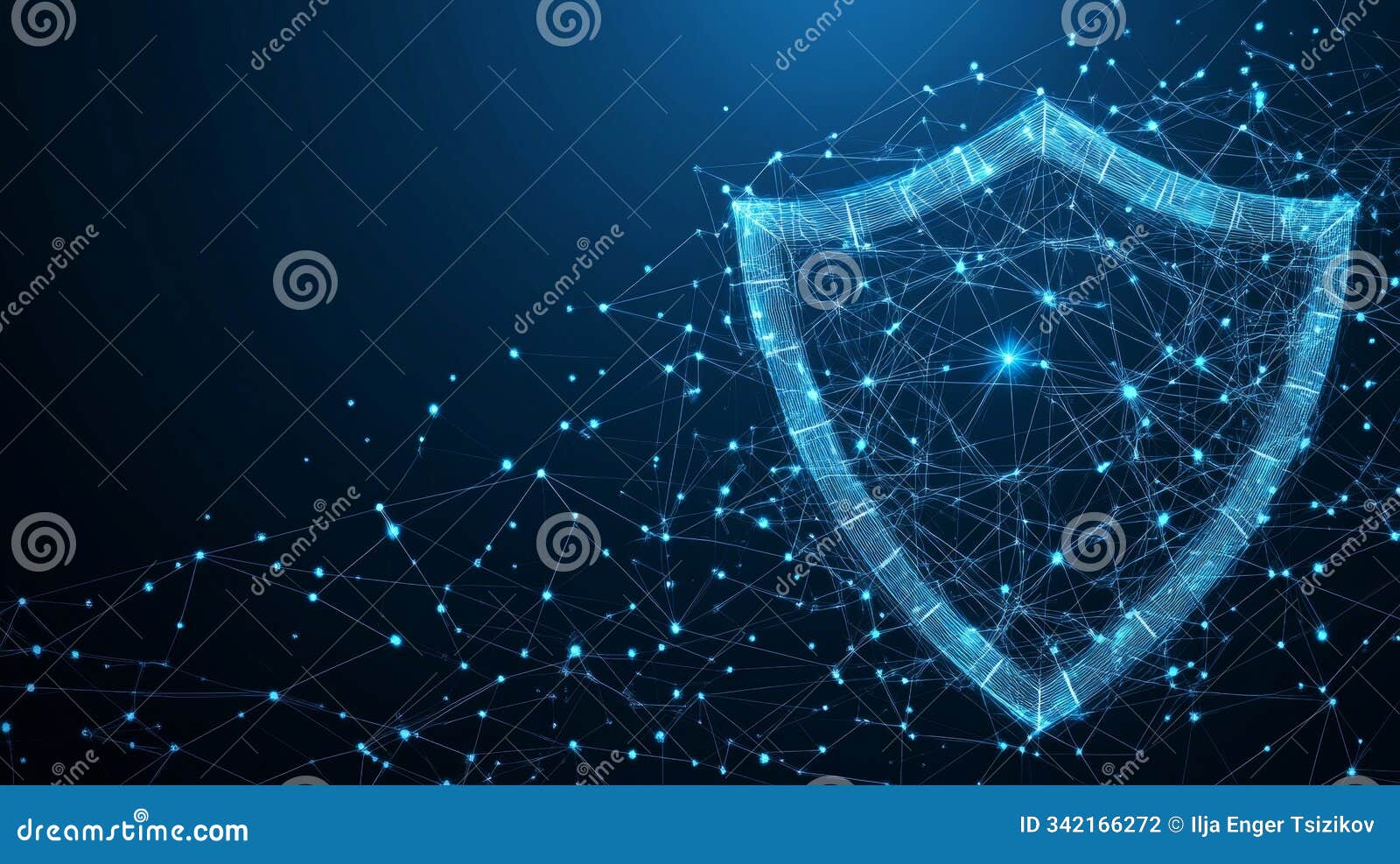 Futuristic Shield With A Glowing Lock, Symbolizing Advanced Digital ...