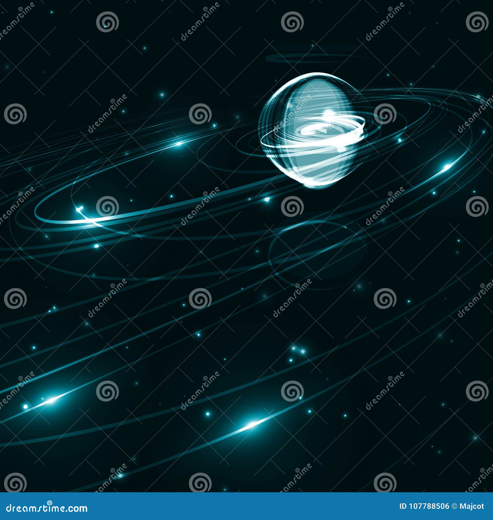 Abstract Futuristic Space Background Stock Vector - Illustration of ...