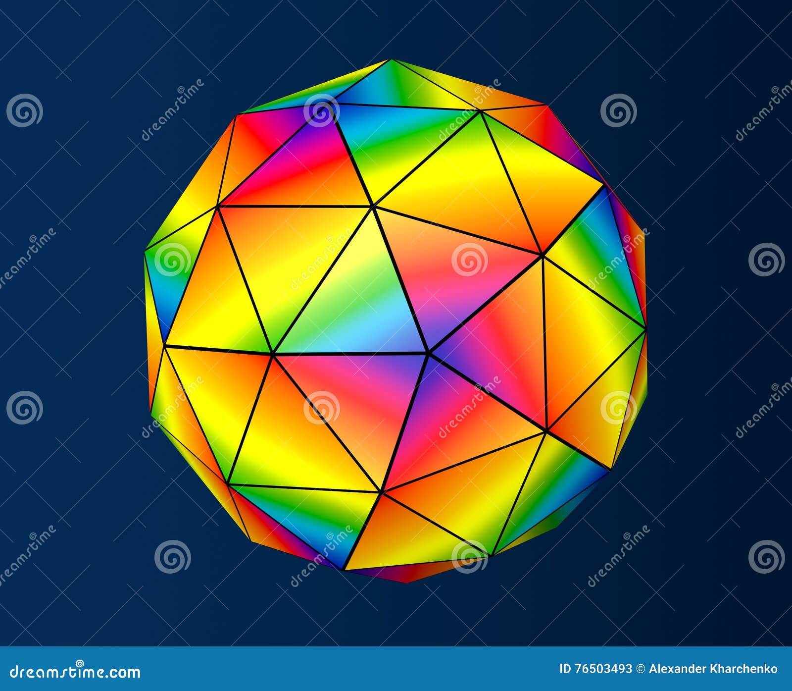 Abstract Futuristic Sphere. 3d Rendering Stock Illustration ...